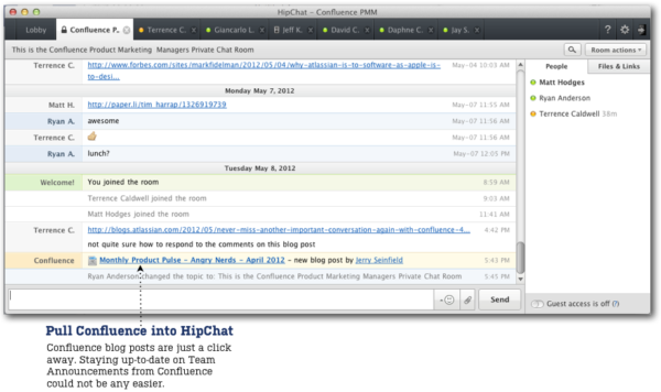 HipChat integration for Confluence Takes Your Team to the Next Level