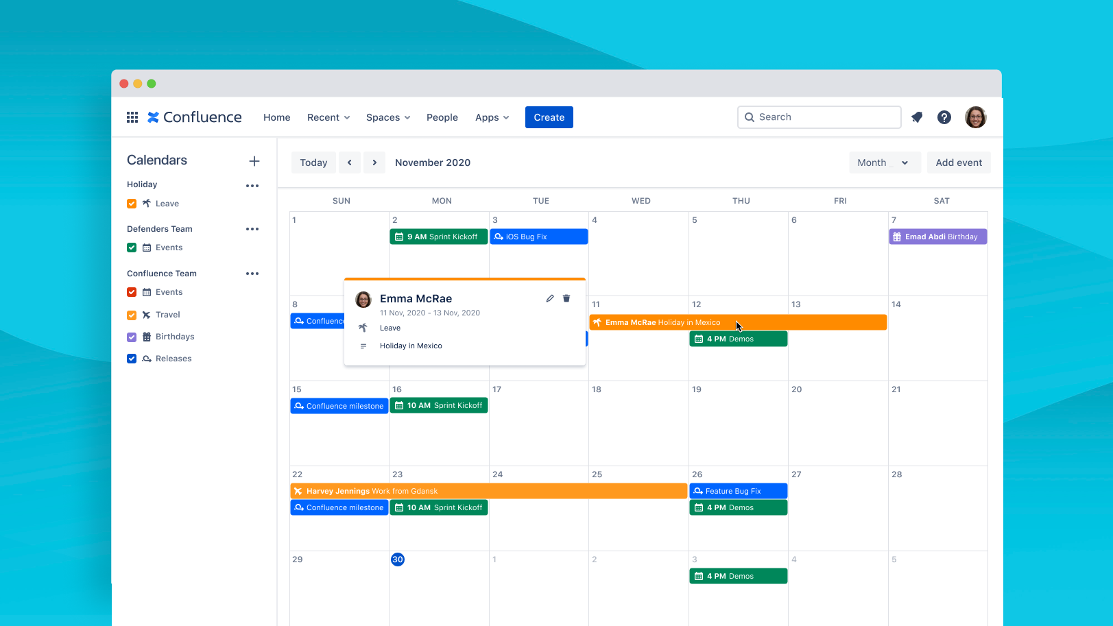 5 reasons to try Team Calendars in Confluence Cloud Premium - Work Life ...