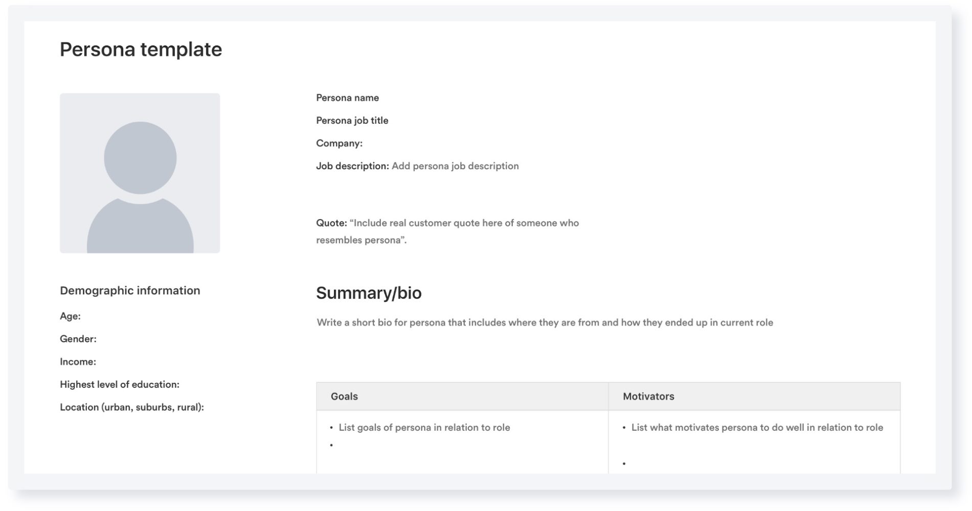 What you need to know about buyer personas | free template