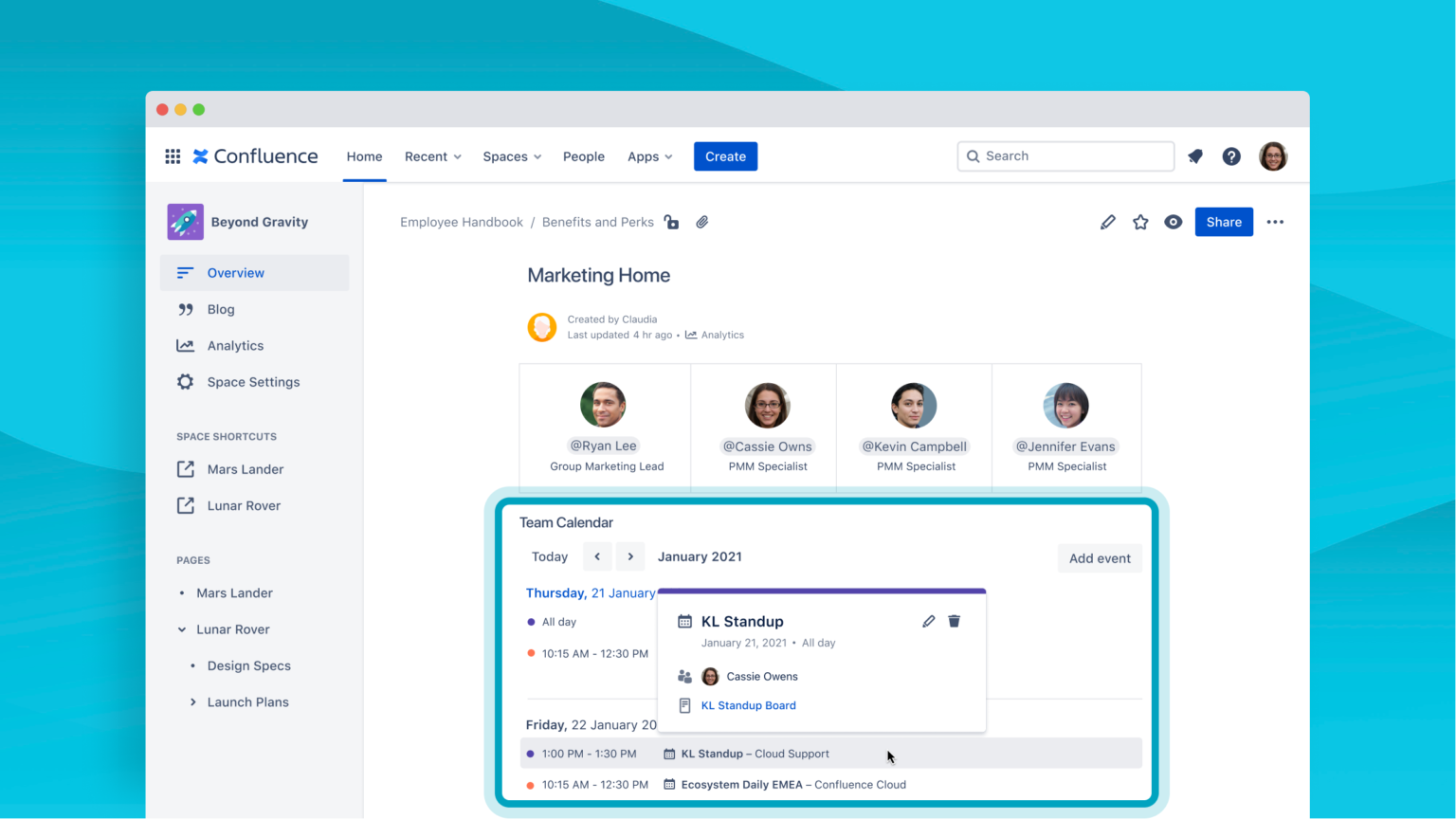 5 reasons to try Team Calendars in Confluence Cloud Premium - Work Life ...