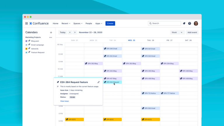 Manage your email marketing calendar with Confluence