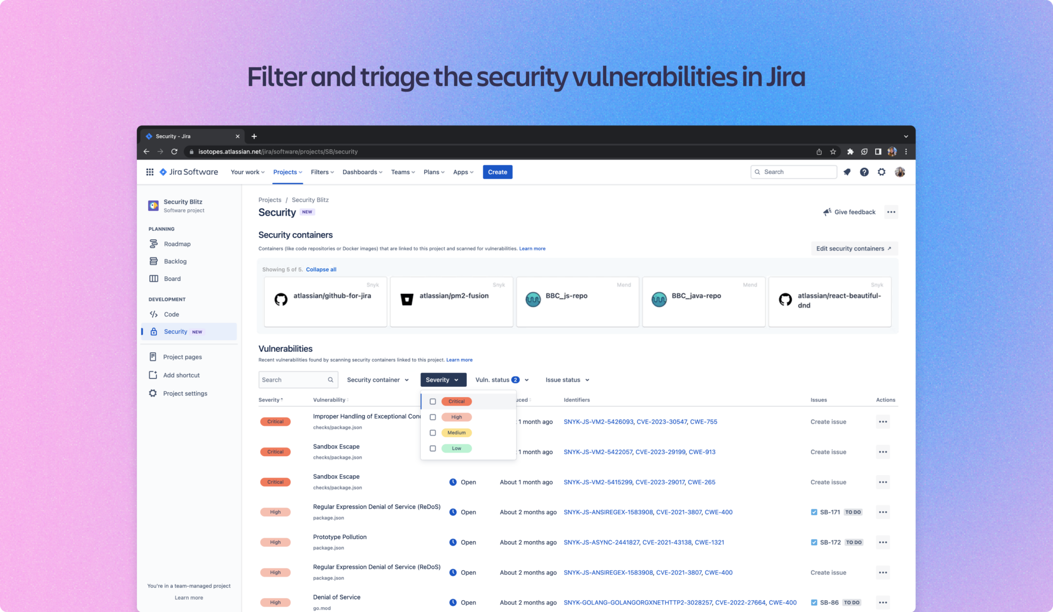 Security In Jira Triage 1