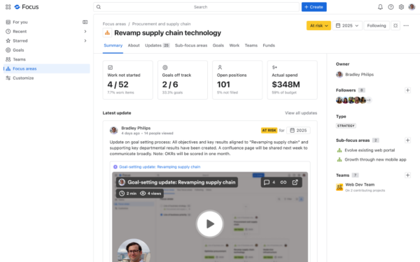 Announcing Focus, Atlassian’s new enterprise strategy and planning ...