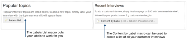 Creating insightful customer interview pages using Confluence