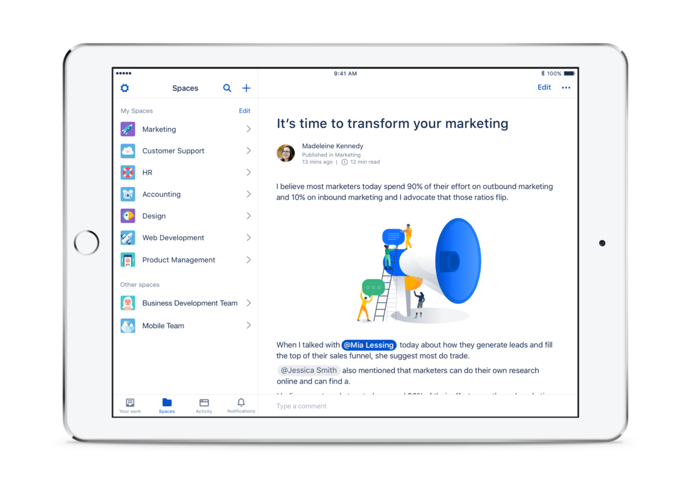 Introducing Confluence Cloud for iPad - Work Life by Atlassian